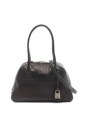 Miu Miu 2010-2026 Nappa Vivant Satchel - Black