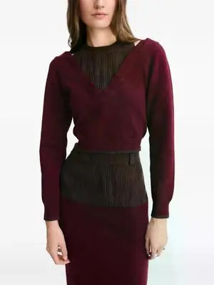 Matthew Bruch Layered V-neck Sweater
