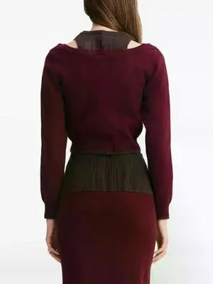Matthew Bruch Layered V-neck Sweater