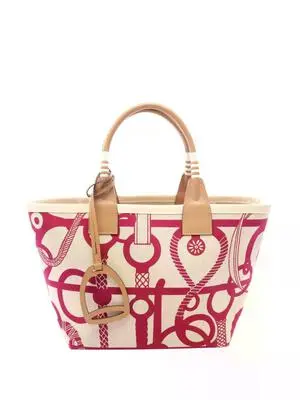 Hermès Toile Steeple 25 Handbag - Neutrals