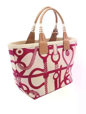 Hermès Toile Steeple 25 Handbag - Neutrals