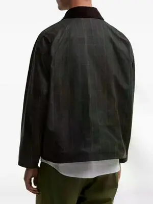 BARBOUR INTERNATIONAL Tartan-print Corduroy-collar Coat