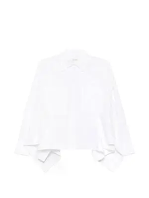PSOPHIA Patch-pocket Peplum Shirt - White