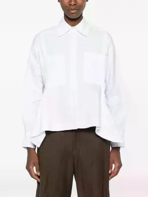 PSOPHIA Patch-pocket Peplum Shirt