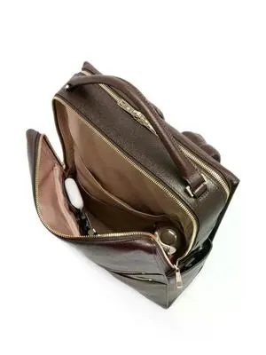 PIQUADRO Leather Backpack With Gold-tone Hardware