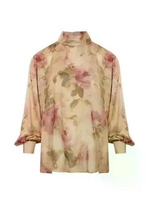 Magda Butrym Floral-print High-neck Top