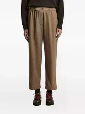 Peserico Elasticated Waistband Turn-up Trousers - Brown