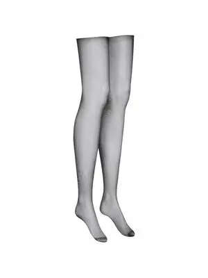SCANDALE 20d Jacquard-cross Seamed Stockings - Black