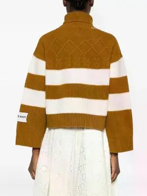 Erika Cavallini Striped Cable-knit Sweater