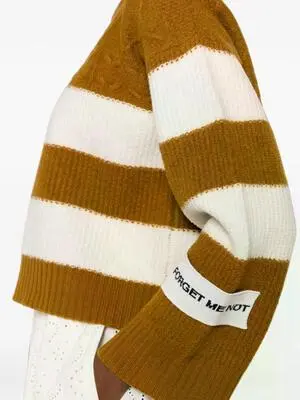 Erika Cavallini Striped Cable-knit Sweater
