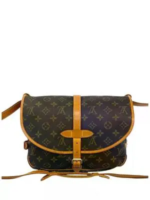 LOUIS VUITTON 1995 Monogram Saumur 30 Crossbody Bag - Brown