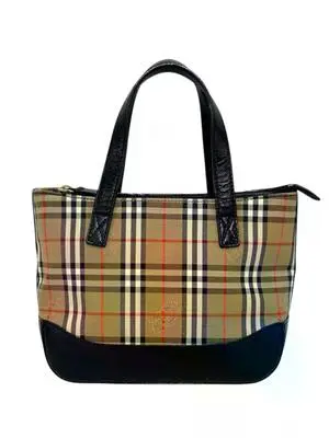 Burberry Haymarket Check Canvas Handbag