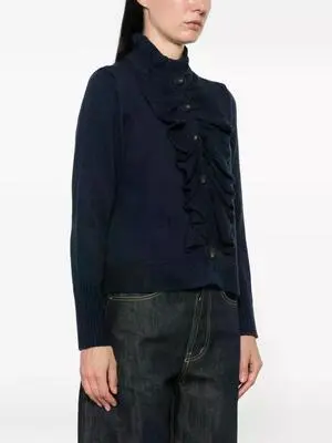 PSOPHIA Ruffled-trim Cardigan