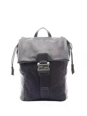 Fendi Ff Nylon And Leather Backpack