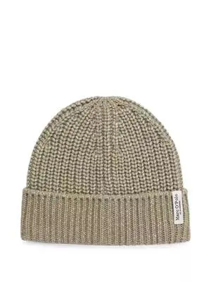 Marc O'polo Ribbed-knit Turn-up Brim Beanie Hat - Green