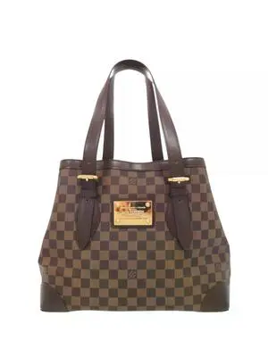 LOUIS VUITTON 2008 Damier Ebene Hampstead Mm Tote Bag - Brown