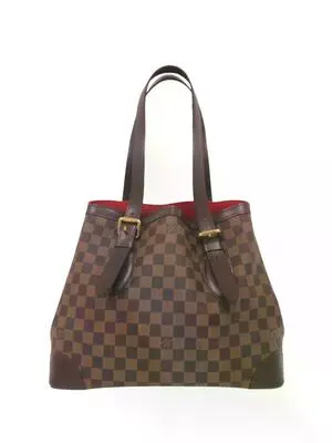 LOUIS VUITTON 2008 Damier Ebene Hampstead Mm Tote Bag