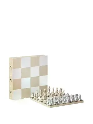 PRINTWORKS Mirror Checkerboard Chess Set - Neutrals