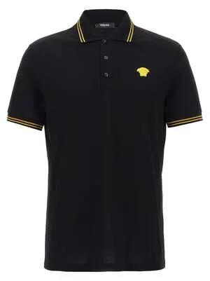 Versace Medusa' Polo Shirt - Black