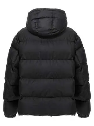 Dolce & Gabbana Quilted Padded Down Jacket With Logo Plate
