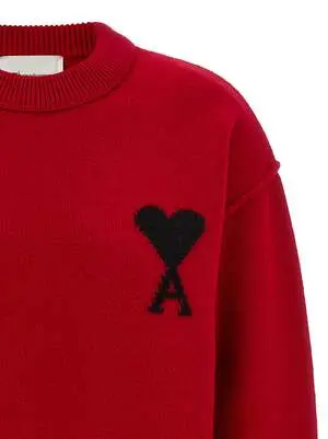 AMI Paris De Coeur Crew Neck Wool Sweater