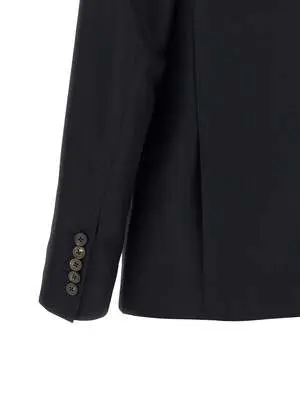 Dries Van Noten Barrysta Double-breasted Blazer With Floral Embroidery