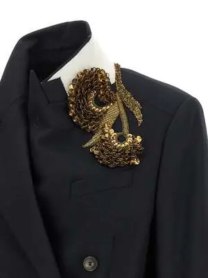 Dries Van Noten Barrysta Double-breasted Blazer With Floral Embroidery