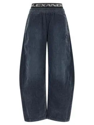 Alexander Wang Denim Pants With Elastic Waistband - Black