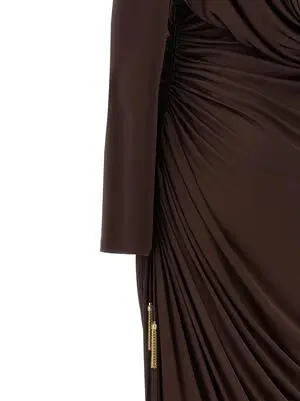 Balmain Draped Jersey Dress