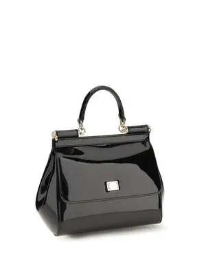 Dolce & Gabbana Small Sicily Patent Leather Handbag