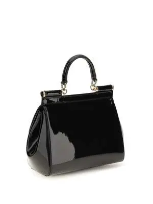 Dolce & Gabbana Small Sicily Patent Leather Handbag