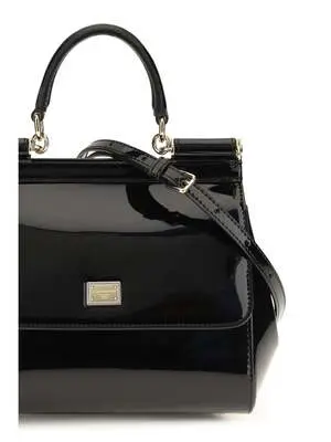 Dolce & Gabbana Small Sicily Patent Leather Handbag