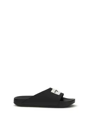 Givenchy Rubber Logo Slippers - Black