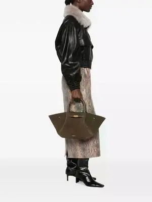 DEMELLIER Medium Suede Tote Bag - Brown