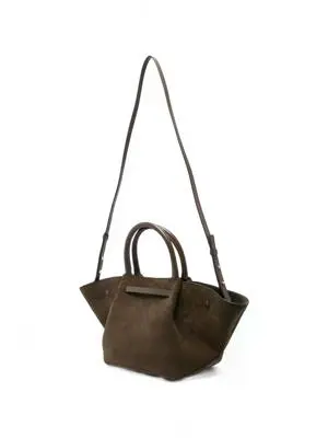 DEMELLIER Medium Suede Tote Bag - Brown