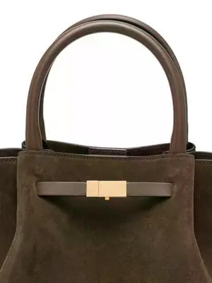 DEMELLIER Medium Suede Tote Bag - Brown