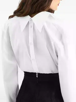 Dolce & Gabbana Cotton Poplin Shirt With Button-up Placket