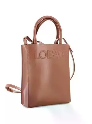 Loewe Standard A5 Convertible Leather Tote Bag - Brown
