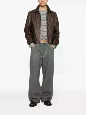 SUNFLOWER Faded-effect Buckle-detail Jeans