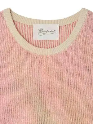 Bonpoint Liane Ribbed-knit Puff-sleeve Sweater