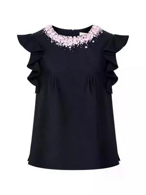 SHUSHU/TONG Embellished Ruffled Sleeve Blouse