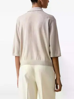 Marc O'polo Polo-collar Short-sleeve Sweater