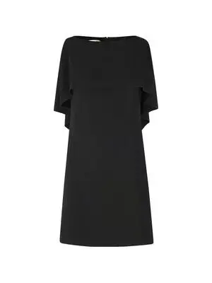 Alberta Ferretti Cape-style Shift Mini Dress - Black