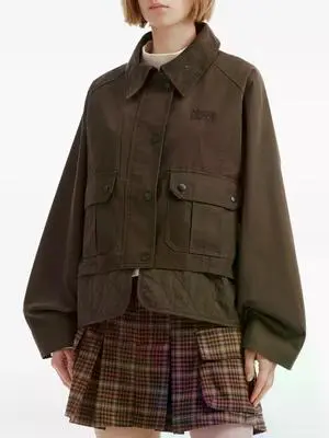 Izzue Quilted-panel Corduroy-collar Jacket