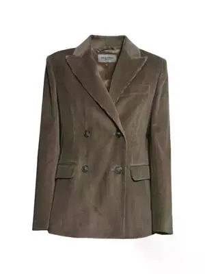 Max Mara Double-breasted Corduroy Blazer With Peak Lapels
