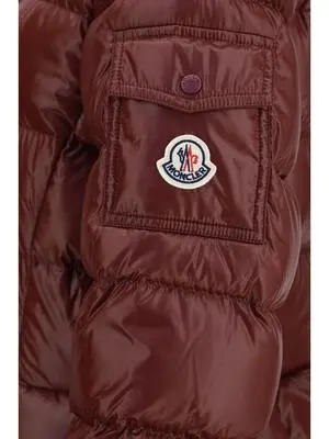 Moncler Barante Short Hooded Down Jacket - Red