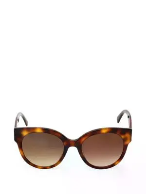 Longchamp Tortoiseshell-effect Round-frame Sunglasses - Brown