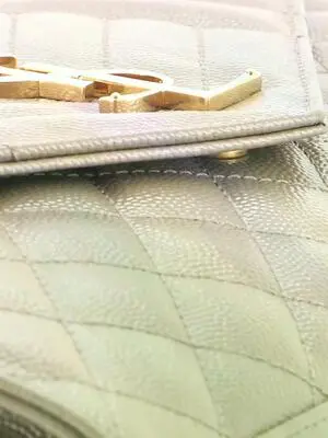 Saint Laurent Classic Monogram Chain Wallet Mixed Matelasse Leather Medium Crossbody Bag