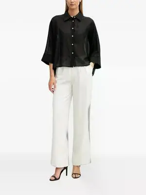BENETTON Semi-sheer Wide-sleeve Shirt
