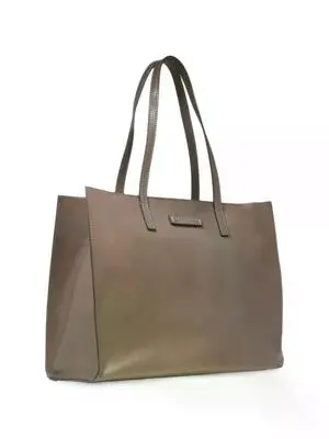 THE BRIDGE Logo-plaque Leather Tote Bag